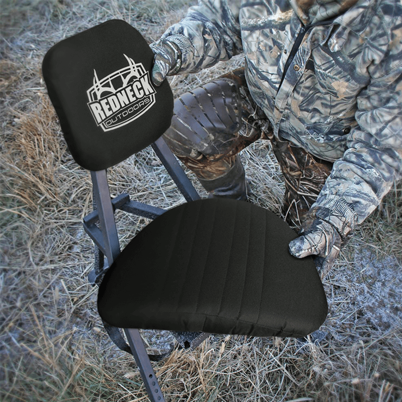 Folding Swivel Hunting Chair in Black - Redneck Blinds
